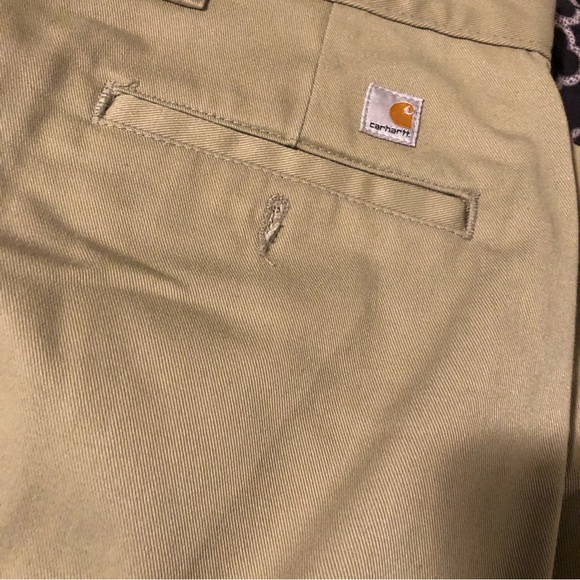 Carhartt | Pants | Carhartt Pants Mens 48x32 Tan Twill Work Wear B29 Relaxed Fit Flat Front F7 ...